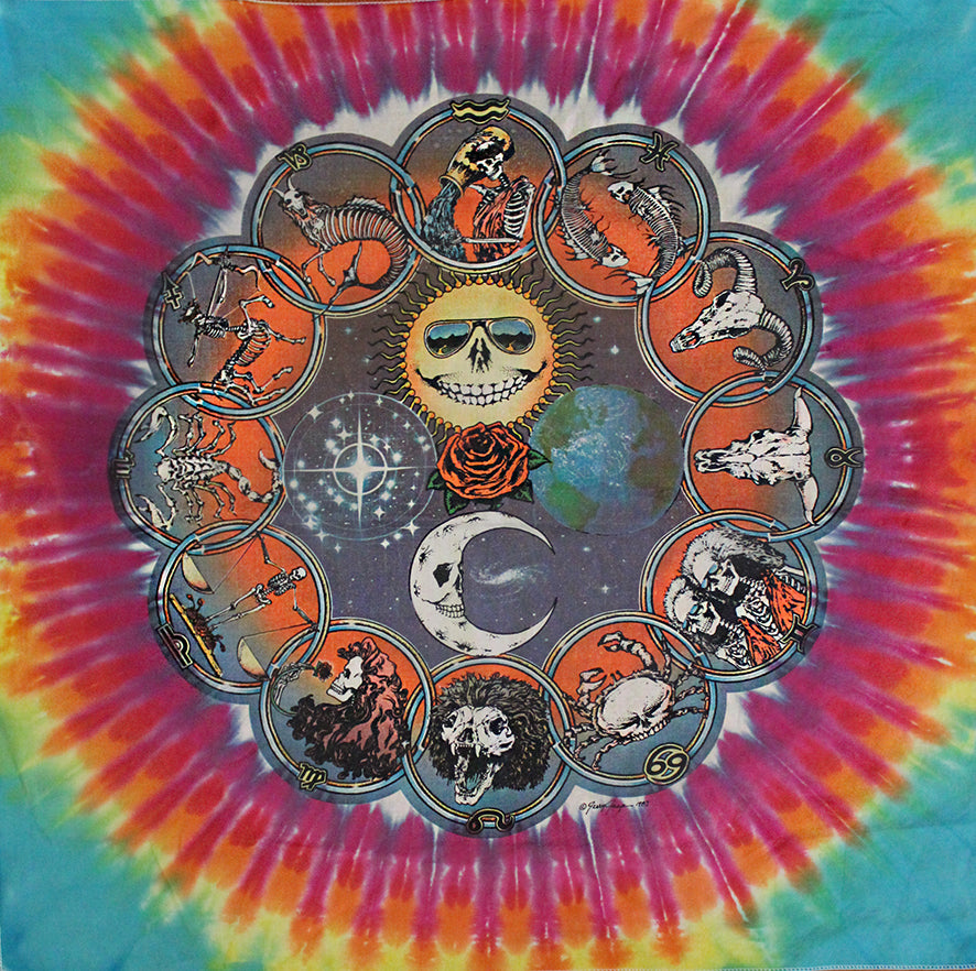Vintage 80's Grateful Dead Jerry Jasper Zodiac Bandana – Afterlife Boutique